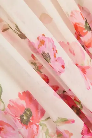 Zimmermann Belted Floral-print Cotton And Silk-blend Maxi Skirt