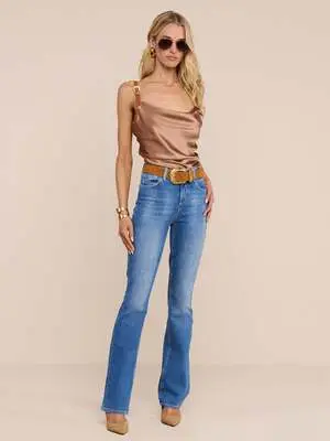 L'Agence Lux Silk Buckle-strap Camisole