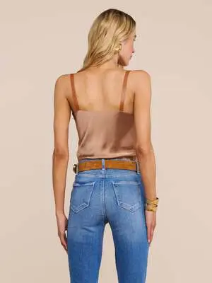 L'Agence Lux Silk Buckle-strap Camisole