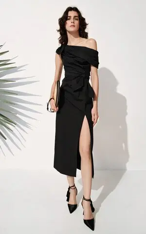 Carolina Herrera Consuelo Raffia Clutch