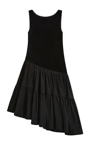 Posse Dean Drop-waist Velvet Midi Dress