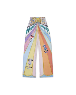 Casablanca La Course Ideale Printed Silk Trouser