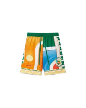 Casablanca Silk Shorts - Multicolor