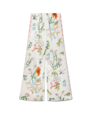 Casablanca Ping Pong Fleurie Jour Silk Trousers