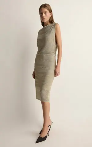 Posse Sass Metallic Knit Tank Top