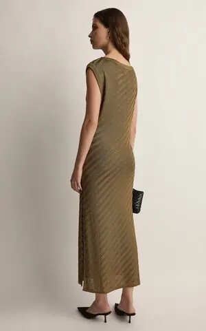 Posse Nyla Striped Knit Midi Dress