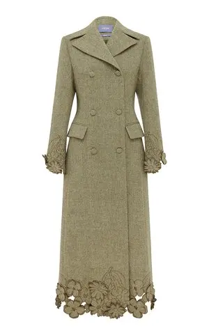 LEO LIN Elara Applique Wool Coat