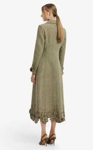LEO LIN Elara Applique Wool Coat