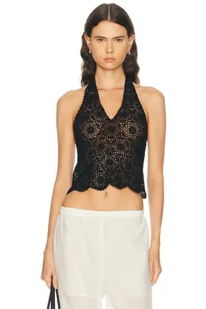 NILI LOTAN Ventura Crochet Top