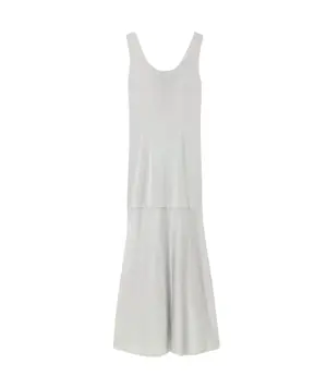 HOUSE OF DAGMAR Metallic Knit Maxi Dress - Silver