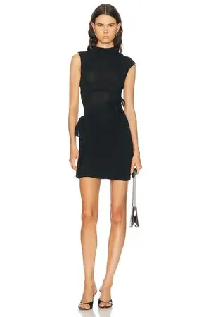 Helmut Lang Knot Mini Dress - Black