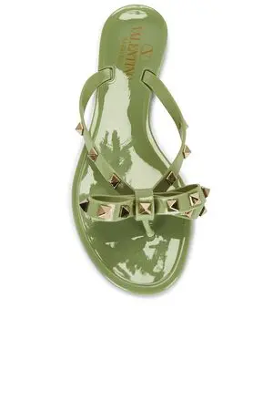 Valentino Garavani Rockstud Thong Sandal - Cleared Mint