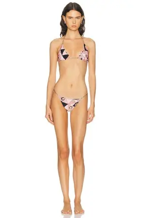 Emilio Pucci Geometric Print Lycra Bikini Bottom