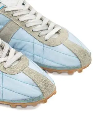 MAISON MARGIELA Quilted Suede Lace-up Sneakers - Blue