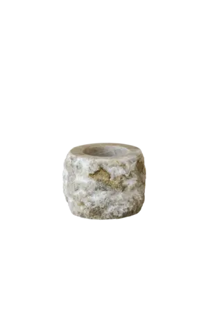 Botanical Boys Neutrals Rough Cut Onyx Candleholder Xl Fourteen Four - Black