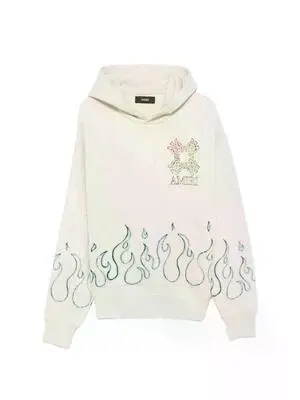 Amiri Logo And Flame Print Hoodie