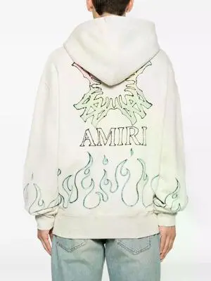 Amiri Logo And Flame Print Hoodie