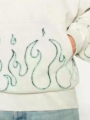 Amiri Logo And Flame Print Hoodie