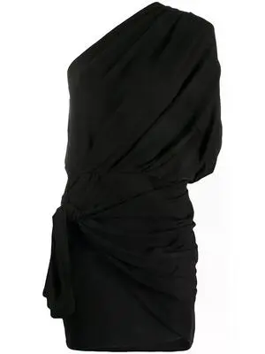 IRO PARIS Asymmetric Ruched Mini Dress