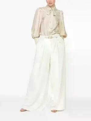 Zimmermann Natura Blouson Shirt Beige Silk