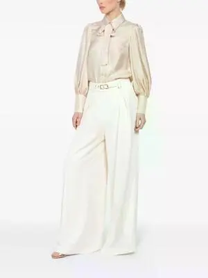 Zimmermann Natura Blouson Shirt Beige Silk