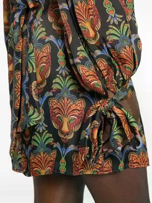 Farm Rio Boho Animal-pattern Mini Dress