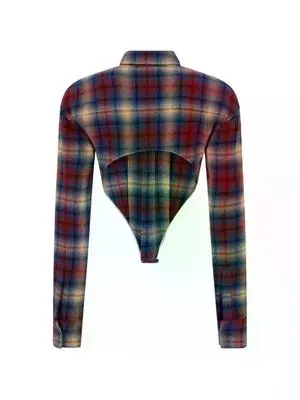 Dsquared2 Deep-cut Flannel Shirt