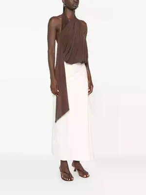 Coperni Draped Halterneck Top - White