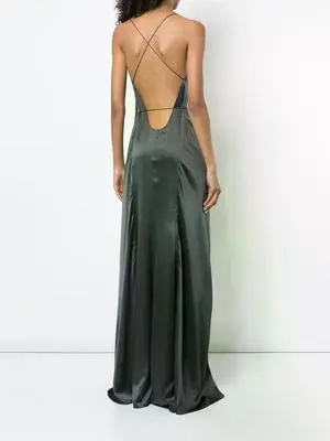 Michelle Mason Strappy Wrap Gown