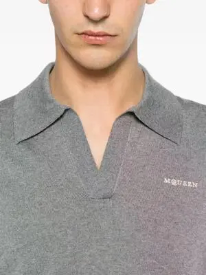 Alexander McQueen Logo-embroidered Short-sleeve Top