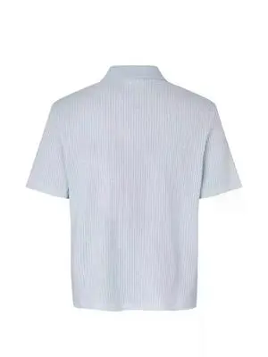 SAMSOE SAMSOE Sajase Mesh-knit Polo Shirt - Blue