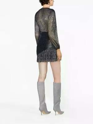 Maje Draped Lurex Dress