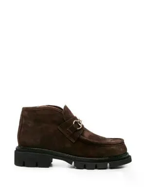 SERGIO MORETTI FIRENZE Horsebit Detail Suede Ankle Boots