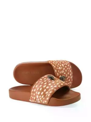 Kurt Geiger Meena Eagle Slide Sandals - Neutrals