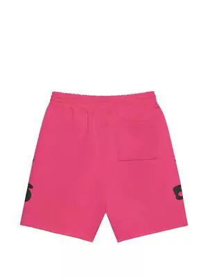 SP5DER Logo-print Raw-edge Shorts