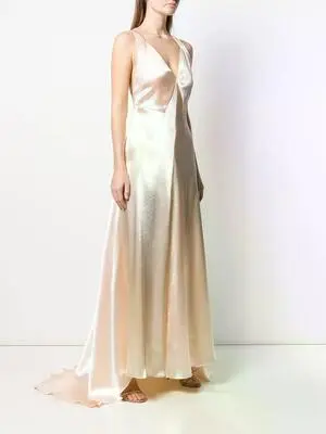 Philosophy Di Lorenzo Serafini Flared Satin Gown
