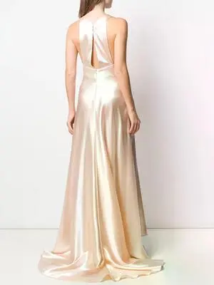 Philosophy Di Lorenzo Serafini Flared Satin Gown