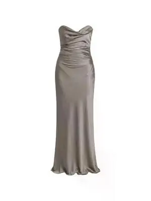 THE SEI Cowl-neck Ruched Maxi Gown