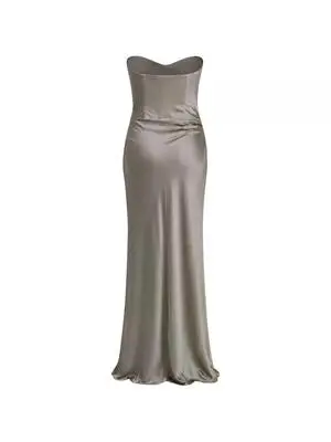 THE SEI Cowl-neck Ruched Maxi Gown