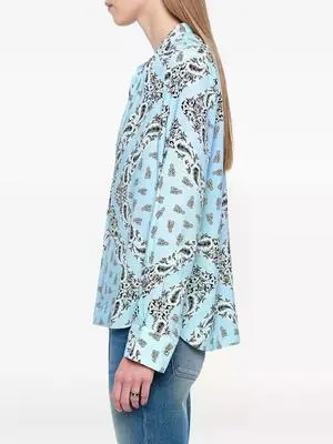 Zadig&Voltaire Long-sleeved V-neck Tunic Shirt