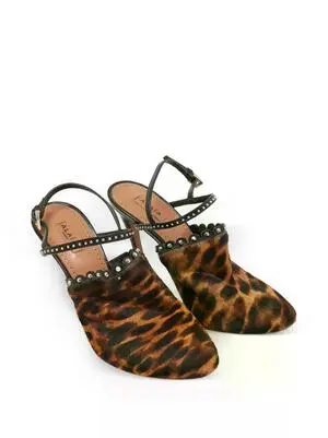 Alaïa Leopard-print Studded Heeled Pumps