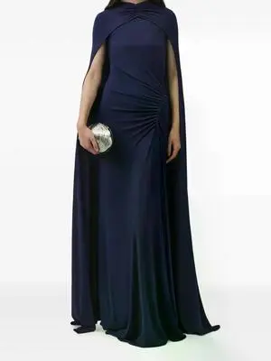 Simkhai Ruched Cape Gown