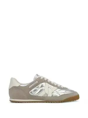 Veronica Beard Natalia Quilted Panel Sneakers - Silver