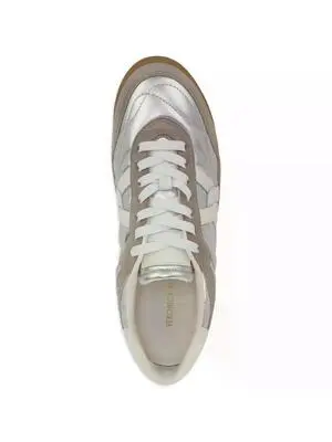 Veronica Beard Natalia Quilted Panel Sneakers - Silver
