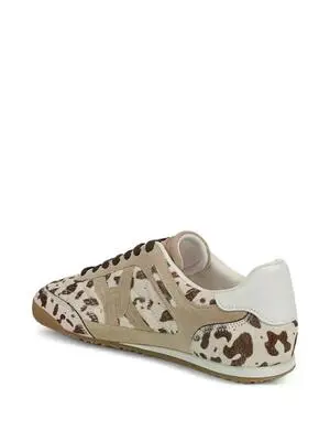 Veronica Beard Natalia Animal-print Calf Hair Sneakers - Neutrals