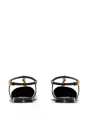 Balmain Patent Leather Sync Chain Sandals