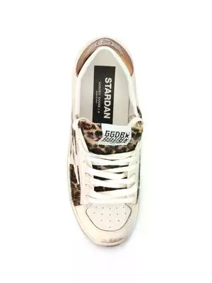 GOLDEN GOOSE Stardan Leopard-print Sneakers - Neutrals