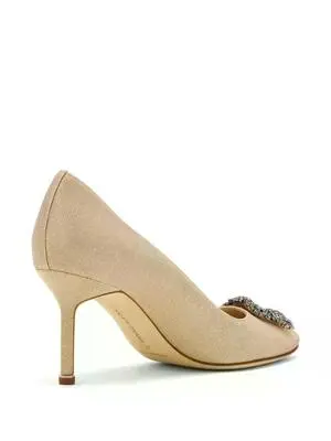 Manolo Blahnik Hangisi Crystal-buckle Pumps