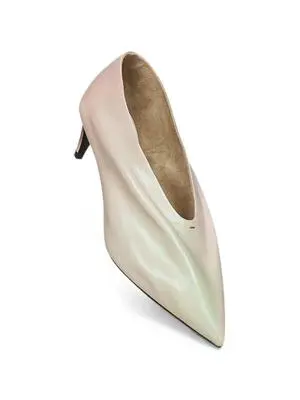 Khaite Pleated Pointed-toe Pumps - Neutrals