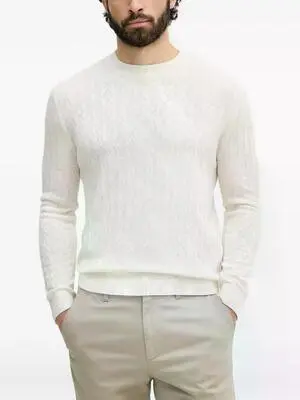 Armani Exchange Textured Knit Crew Neck Sweater